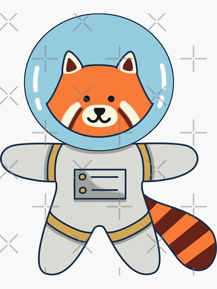"Space red panda astronaut" Sticker for Sale by galax-C | Redbubble