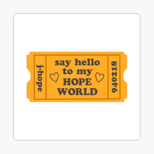 "KPOP BTS J-Hope ticket" Sticker for Sale by primi4 | Redbubble