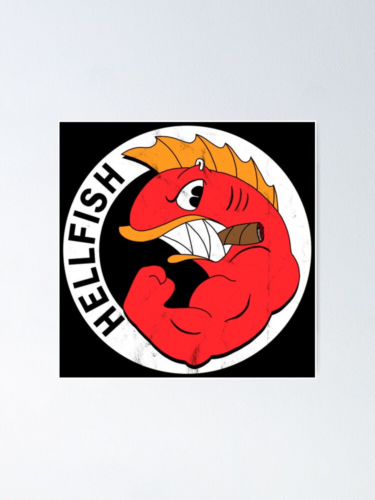 "The Flying Hellfish Logo inspired by the Simpsons" Poster by fyuzki02 ...