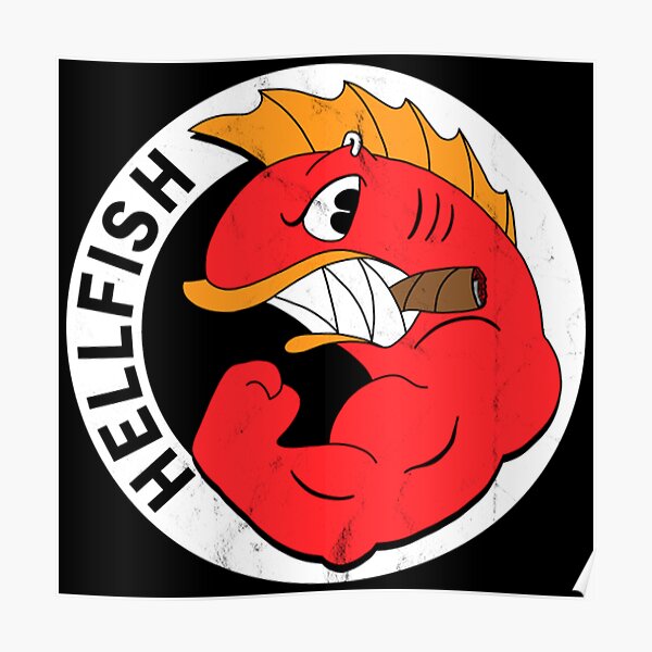 "The Flying Hellfish Logo inspired by the Simpsons" Poster by fyuzki02 ...