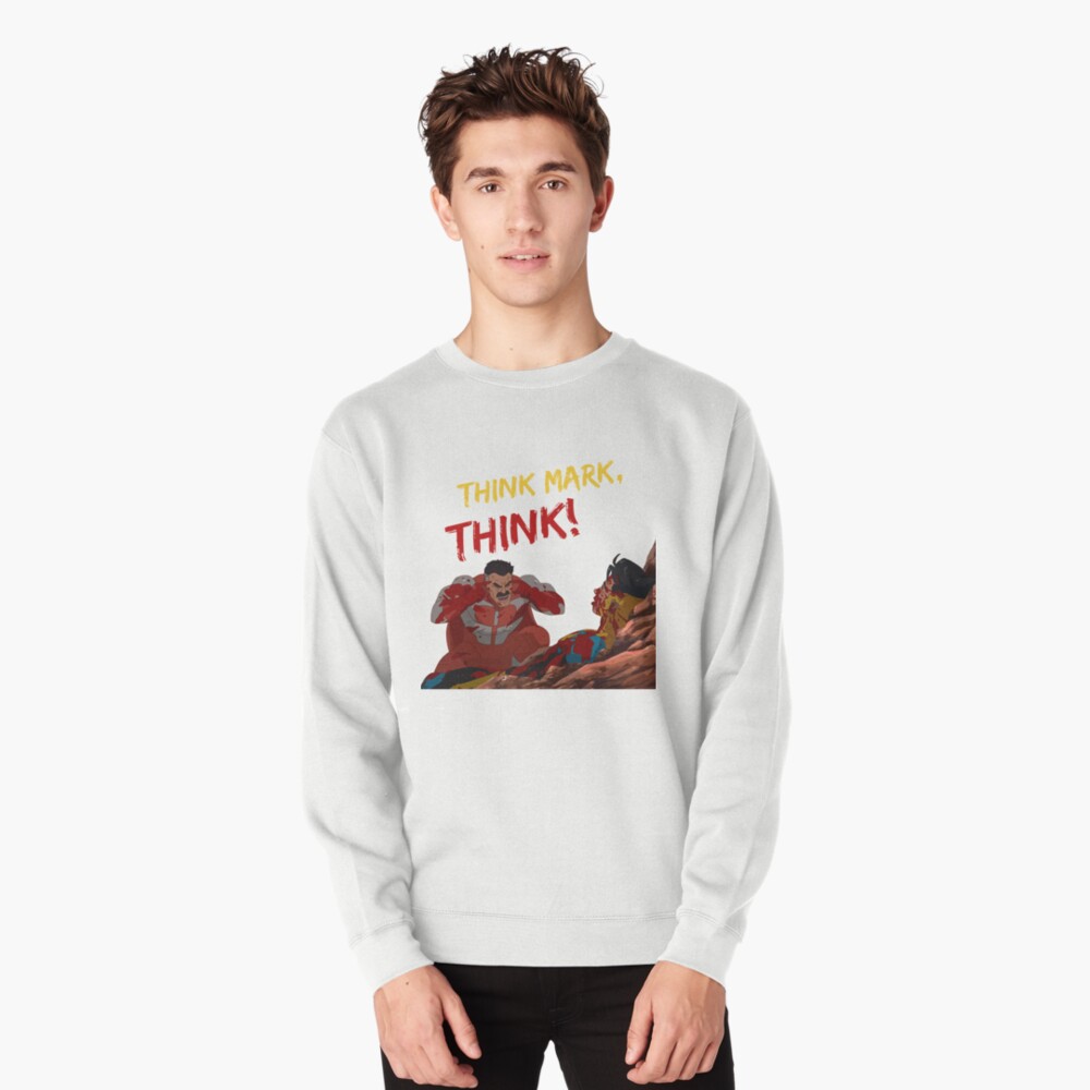 "THINK MARK, THINK! MEME from Invincible Omniman" Sticker for Sale by ...