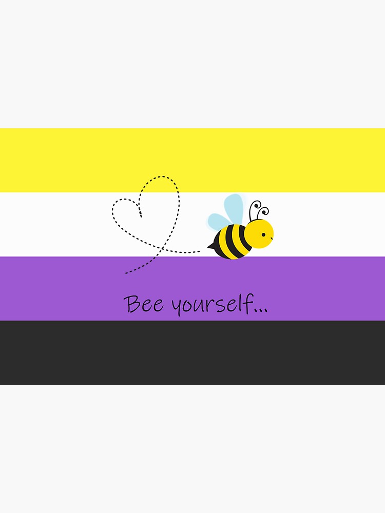 "Non binary Bee yourself" Sticker for Sale by KaminoPride | Redbubble