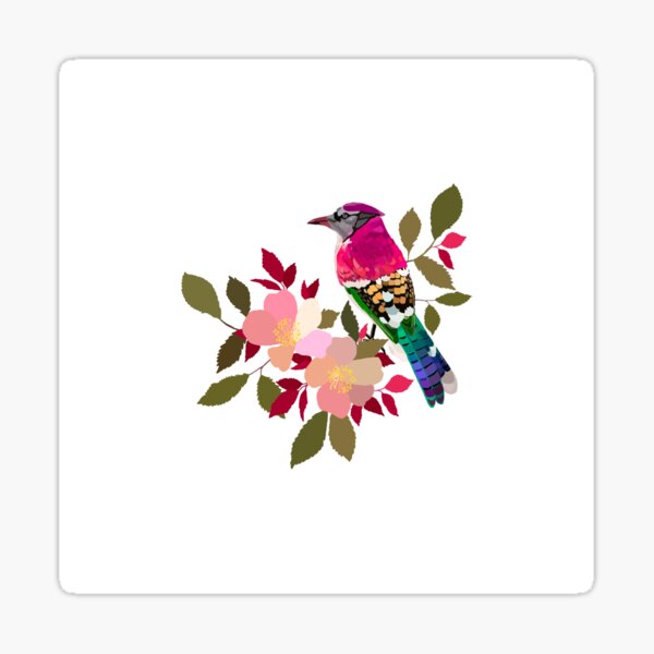"Rainbow Jay" Sticker by Rushmi | Redbubble