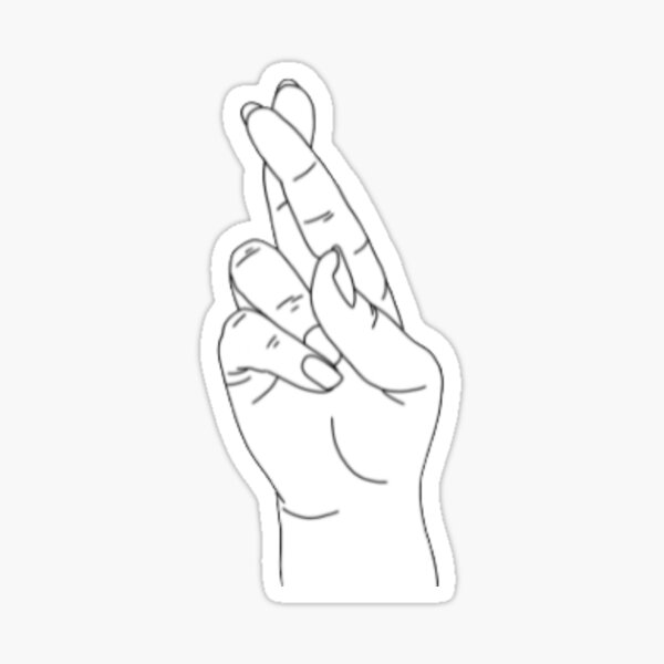 "Fingers Crossed" Sticker for Sale by oliviagbrewer | Redbubble