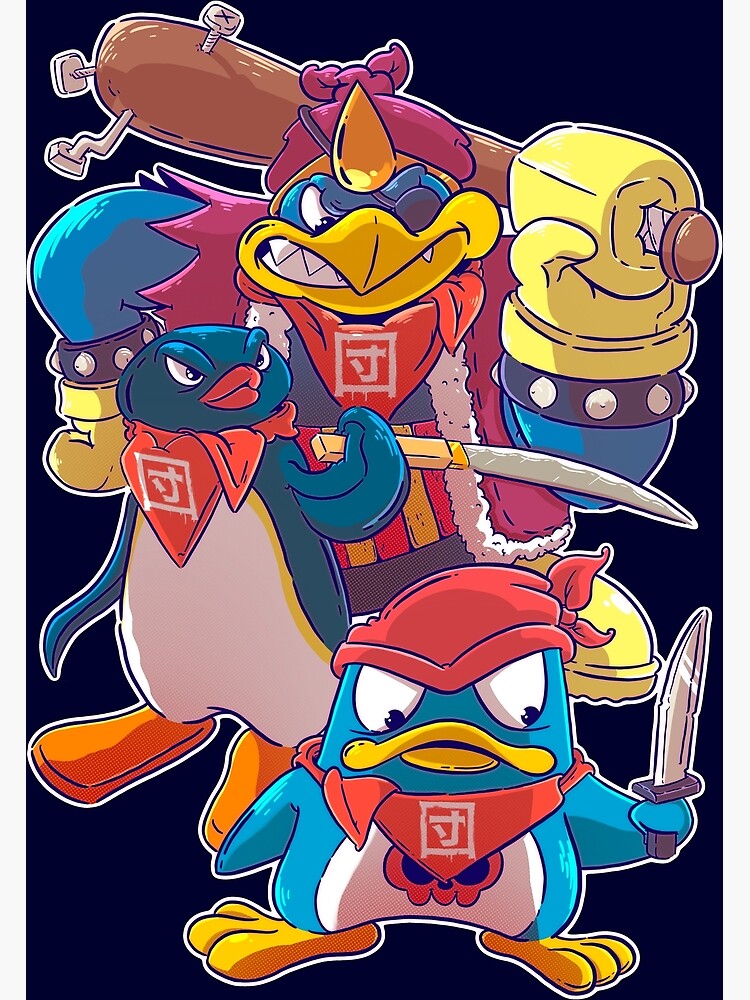 "Penguin Gang!" Poster by Hojyn | Redbubble