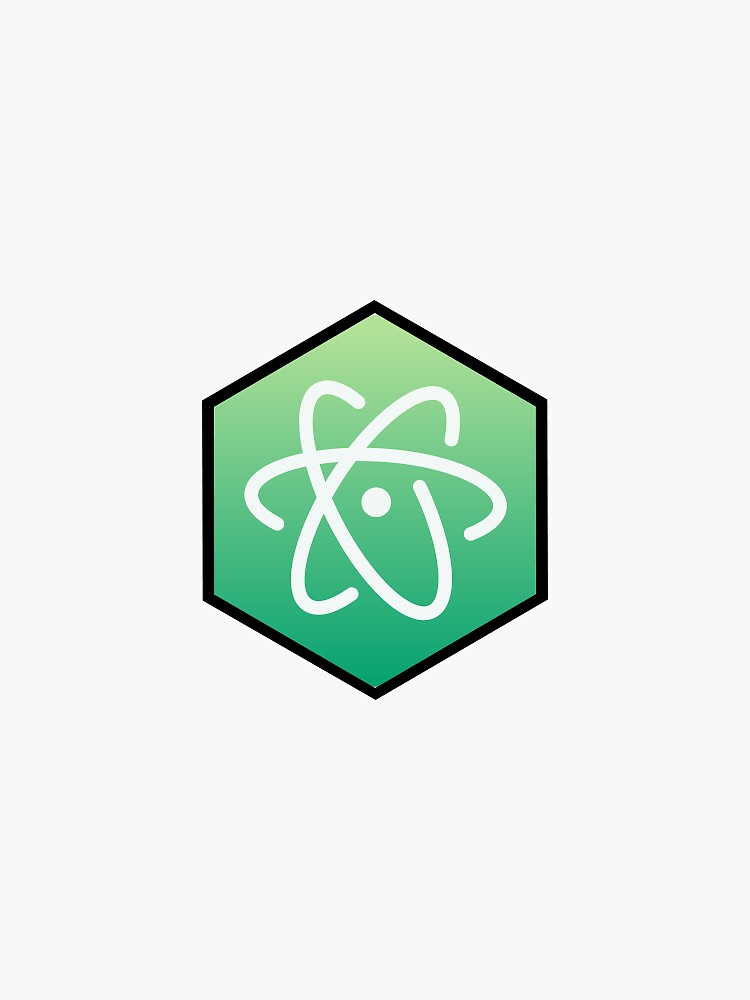 "Atom Hexagon" Sticker for Sale by JFKsStickers | Redbubble