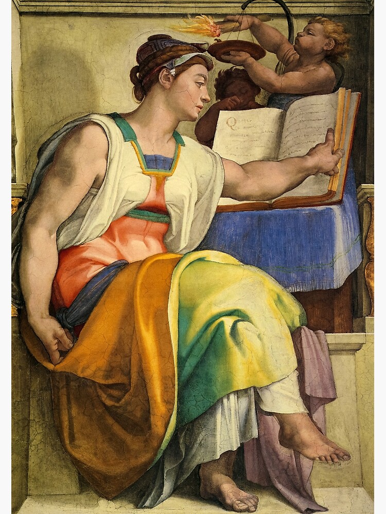 " Erythraean Sibyl, Sistine Chapel by Michelangelo" Poster for Sale by ...