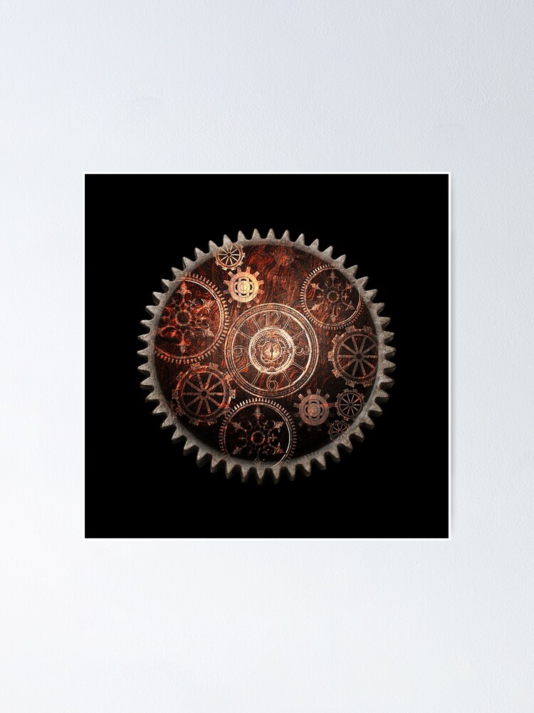"Steampunk Cogs Clocks & Gears" Poster for Sale by EnchantedGlade ...