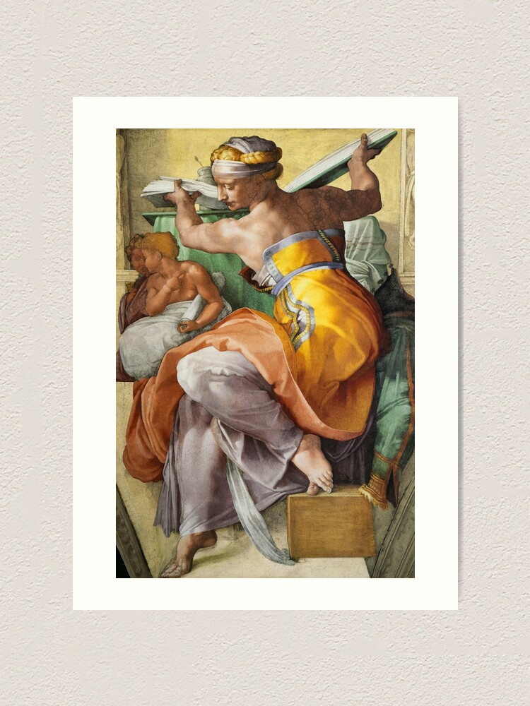 "Libyan Sibyl, Sistine Chapel by Michelangelo Buonarroti" Art Print for ...