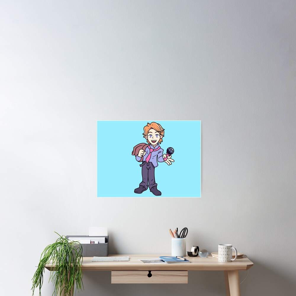 Poster « Caractère FNF non pixelisé Senpai », par AbrekArt | Redbubble