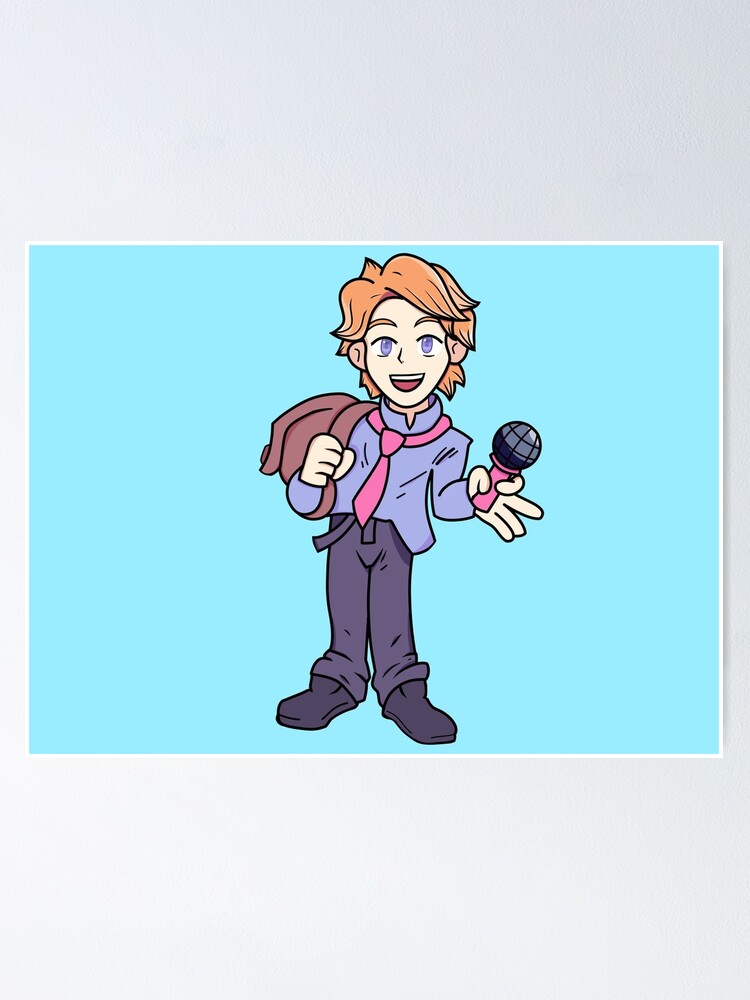 Poster « Caractère FNF non pixelisé Senpai », par AbrekArt | Redbubble