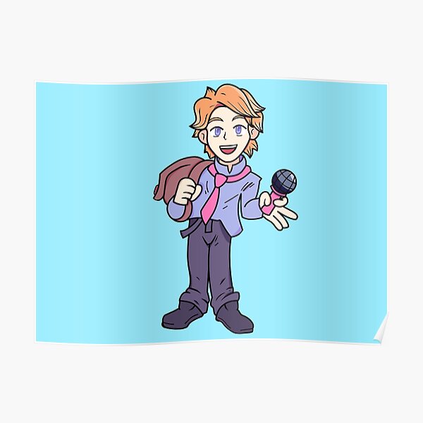 Poster « Caractère FNF non pixelisé Senpai », par AbrekArt | Redbubble