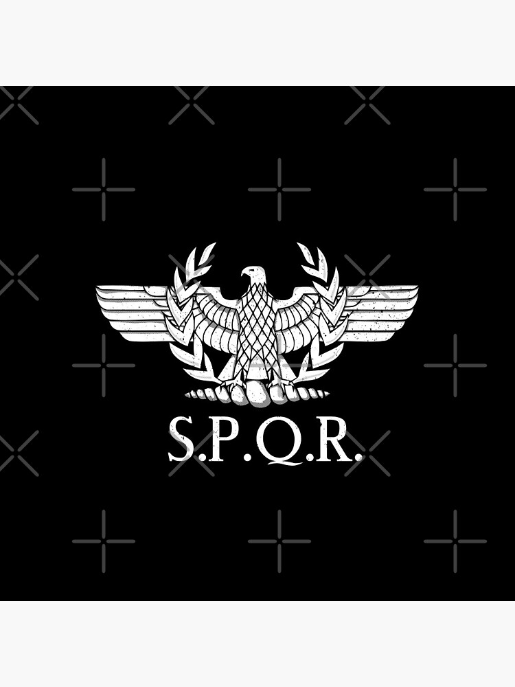 "Roman Standard - Rome - SPQR - Roman Empire - white" Pin for Sale by ...