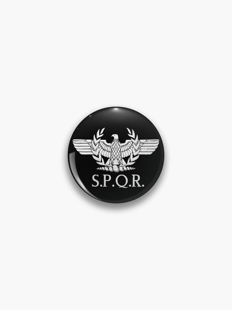 "Roman Standard - Rome - SPQR - Roman Empire - white" Pin for Sale by ...