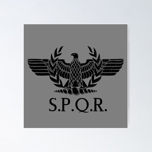 "Roman Standard - Rome - SPQR - Roman Empire - Black" Poster for Sale ...
