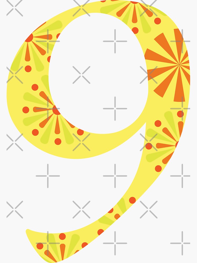 "Number NINE sticker" Sticker for Sale by SakiOno | Redbubble