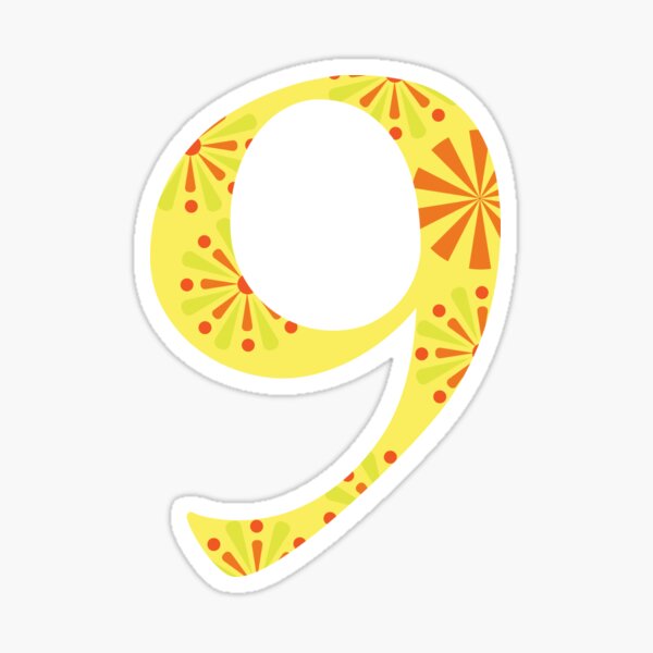 "Number NINE sticker" Sticker for Sale by SakiOno | Redbubble