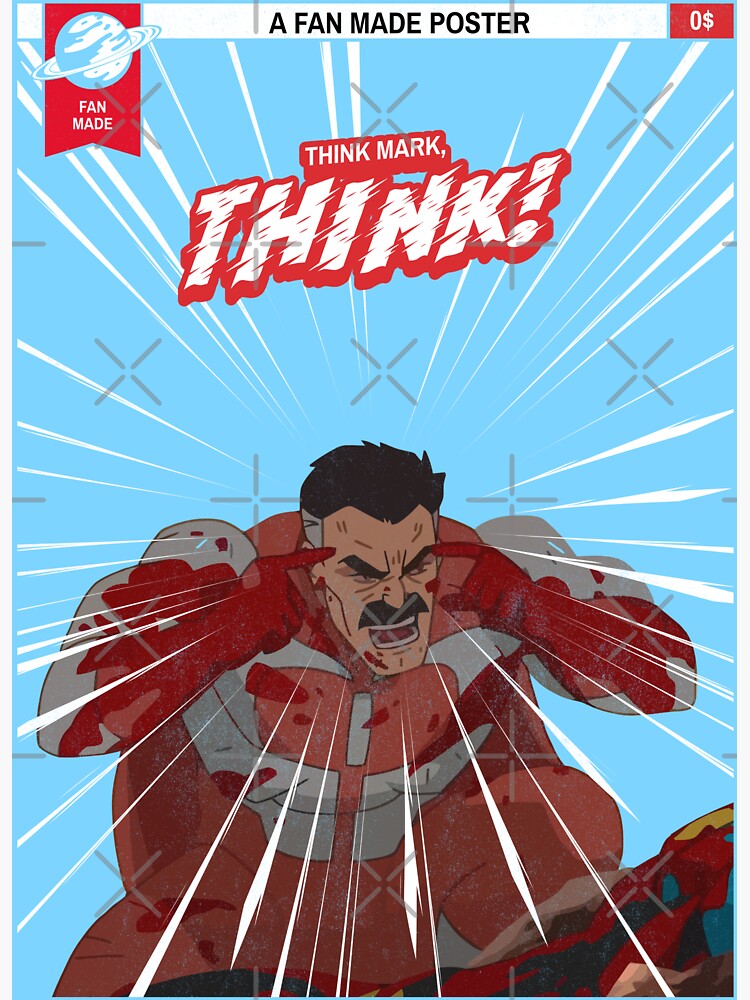 "Copy of THINK MARK, THINK! MEME from Invincible Omniman" Sticker for ...