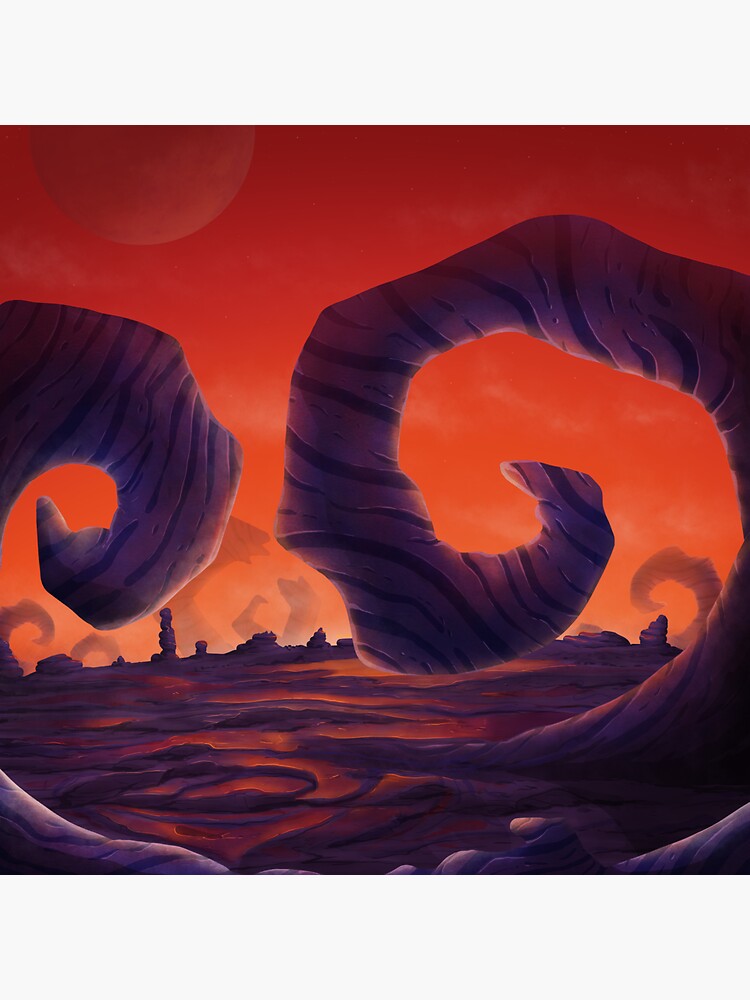 "Pink Horns alien world landscape background wallpaper digital ...