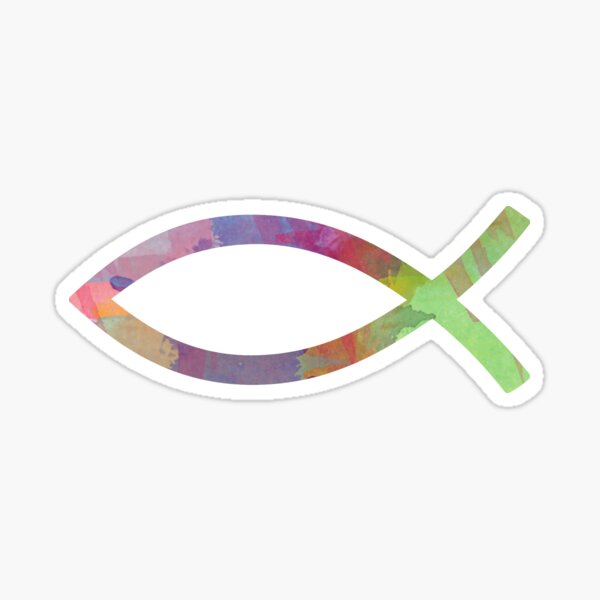 Christian Fish Symbol Stickers | Redbubble