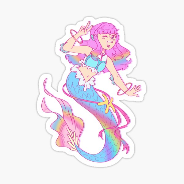 "Tropical Rouge Precure Mermaid Laura" Sticker by SparkDreamz | Redbubble