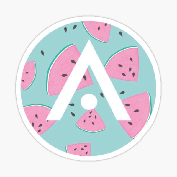 "Blue Summer Watermelon Aveda Logo" Sticker for Sale by Dalaura | Redbubble