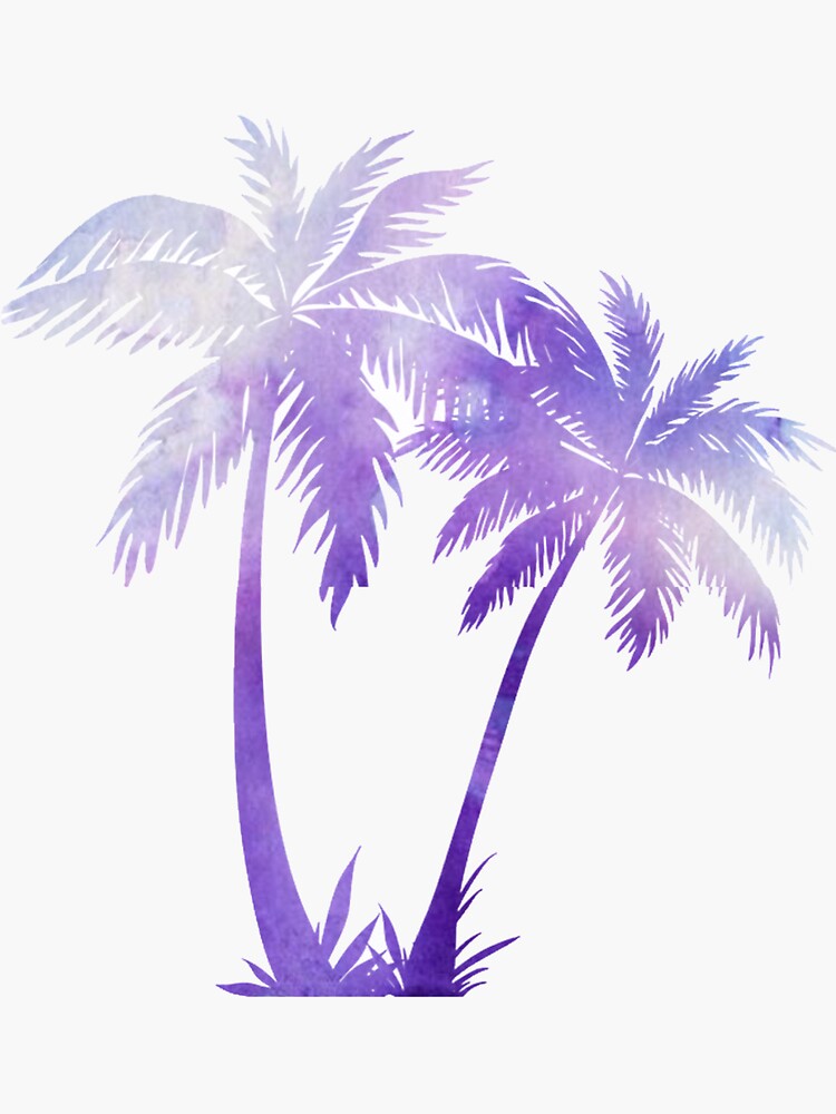 "Light Purple Palm Tree " Sticker for Sale by Dalaura | Redbubble