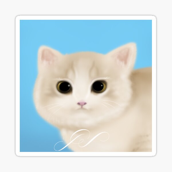 Pegatina «Diseño lindo del ejemplo del arte del retrato de la cara ...