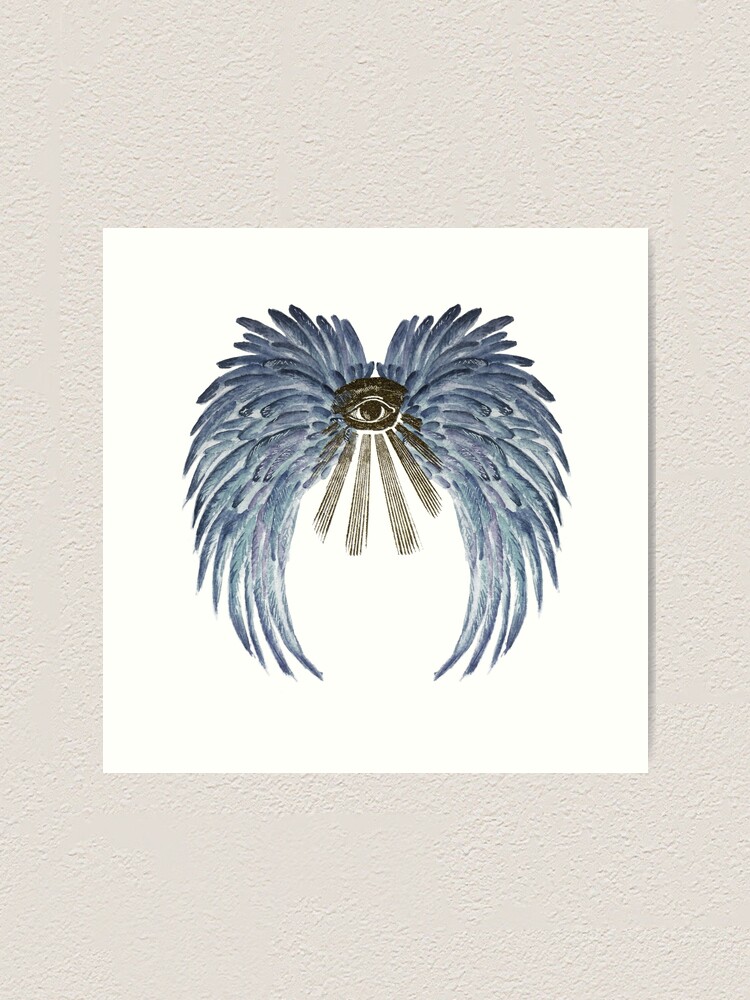 Lámina artística «Diseño de ojo que todo lo ve con alas de ángel» de ...