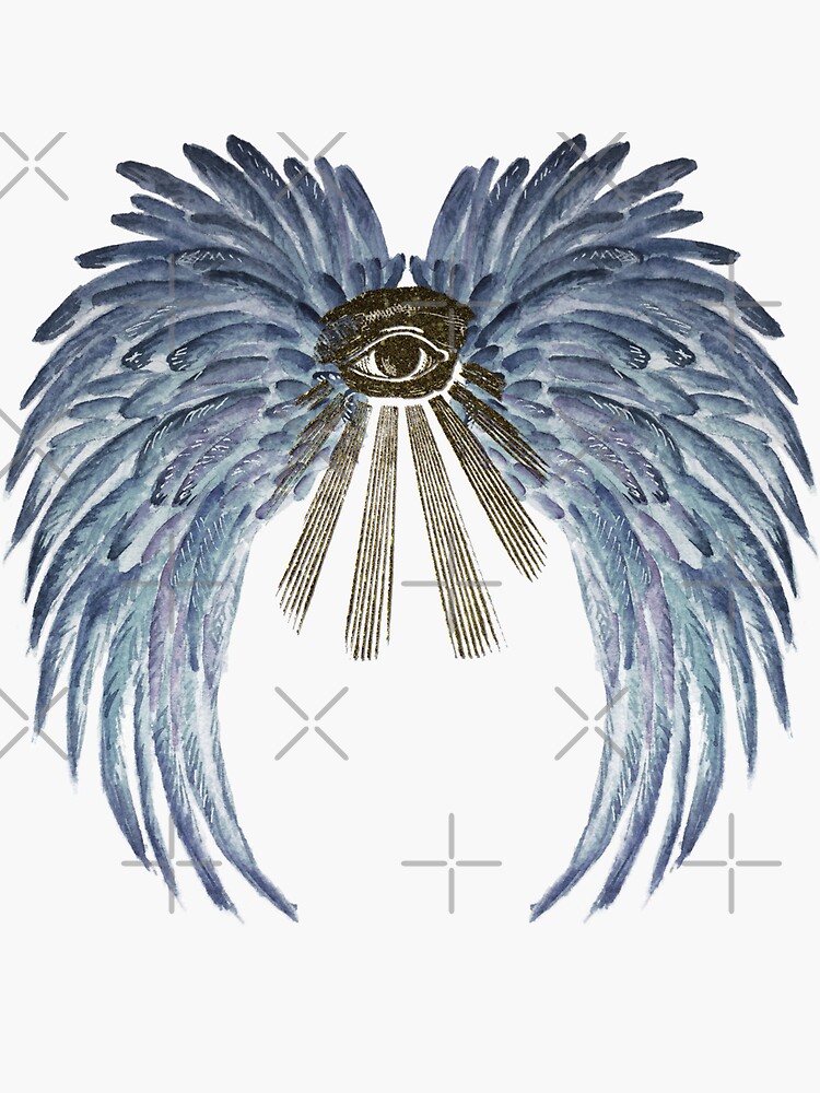 Pegatina «Diseño de ojo que todo lo ve con alas de ángel» de YaLand ...