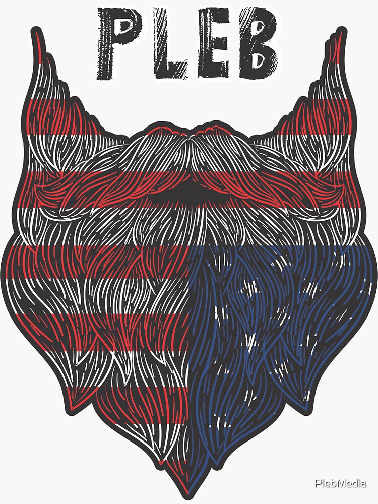 "Pleb Beard" Sticker for Sale by PlebMedia | Redbubble