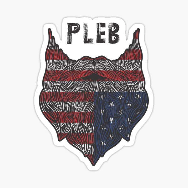 "Pleb Beard" Sticker for Sale by PlebMedia | Redbubble