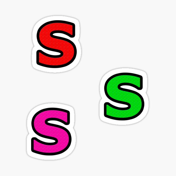"letter S" Sticker for Sale by Sergei143Fan | Redbubble