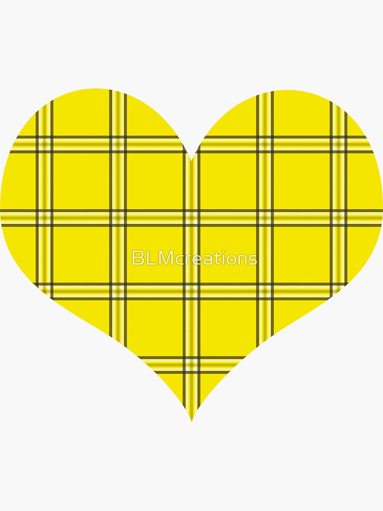 "Yellow and black gray Clueless plaid pattern" Sticker for Sale by ...