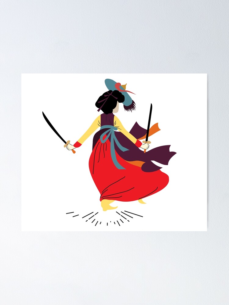"Sword Woman Dance - Sword Dancing" Poster for Sale by allpalgo | Redbubble