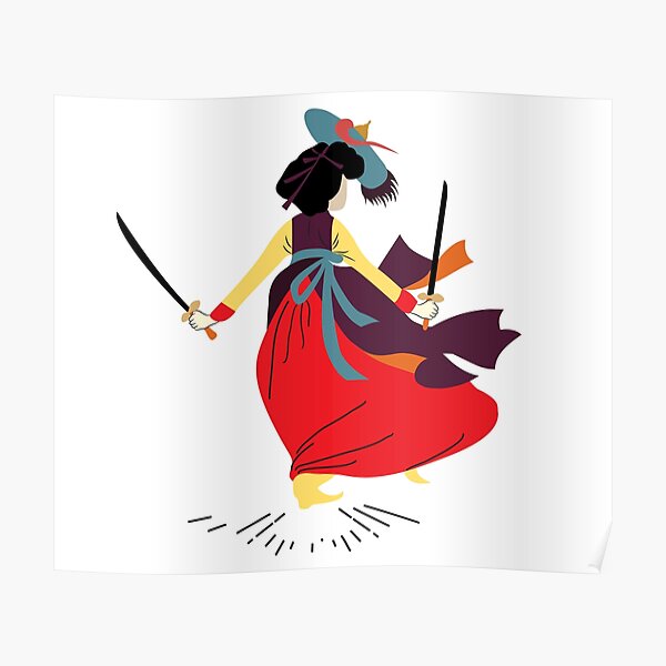 "Sword Woman Dance - Sword Dancing" Poster for Sale by allpalgo | Redbubble