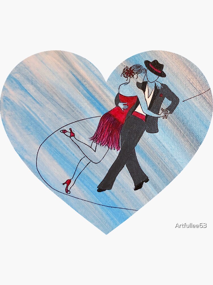 "Let’s Tango" Sticker for Sale by Artfullee63 | Redbubble