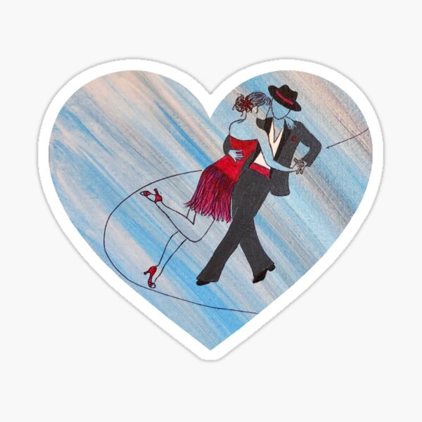 "Let’s Tango" Sticker for Sale by Artfullee63 | Redbubble