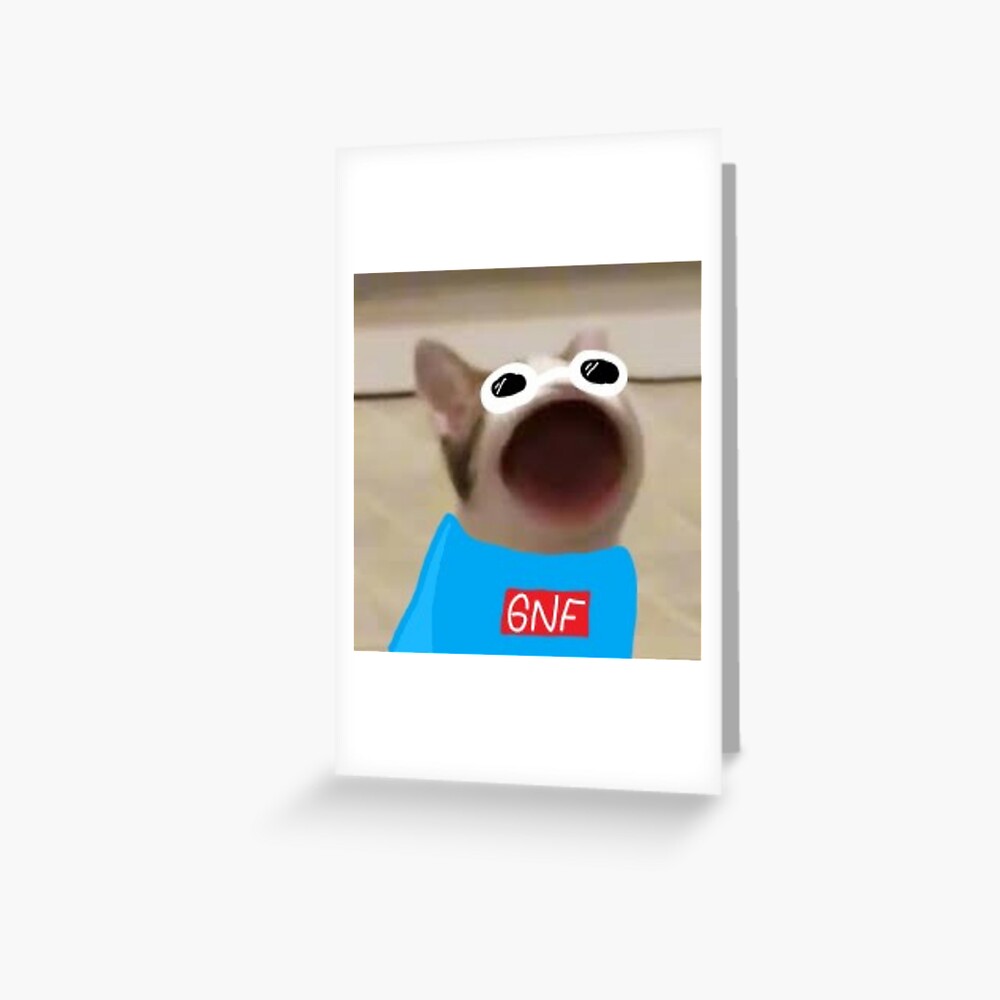 "GeorgeNotFound Pop Cat Meme" Greeting Card by ghnguyen | Redbubble