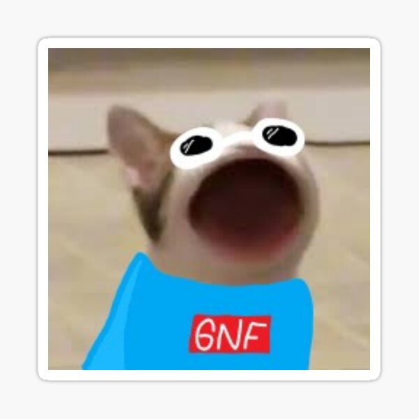 "GeorgeNotFound Pop Cat Meme" Sticker for Sale by ghnguyen | Redbubble