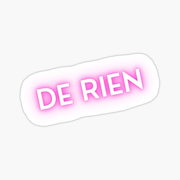 "De rien Your welcome French Text Design" Sticker for Sale by Voici ...