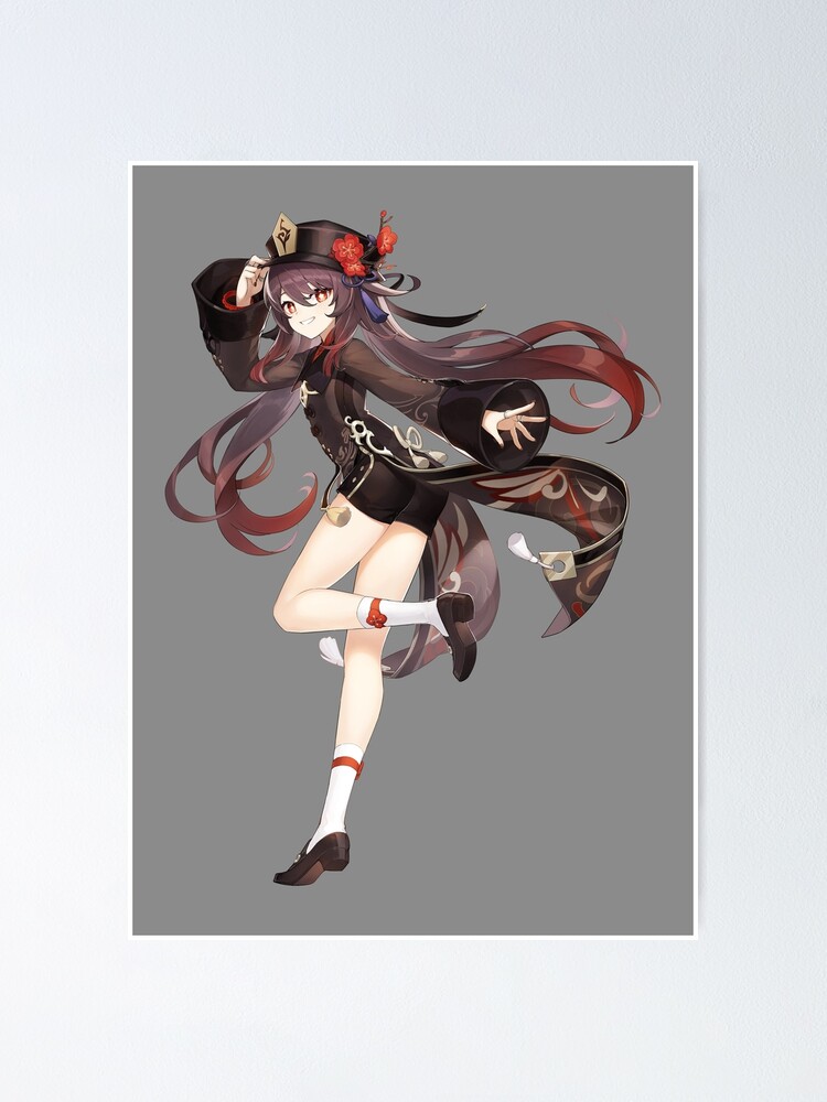 "Genshin Impact - Hu Tao Character Official Artwork" Poster by Krimsy ...