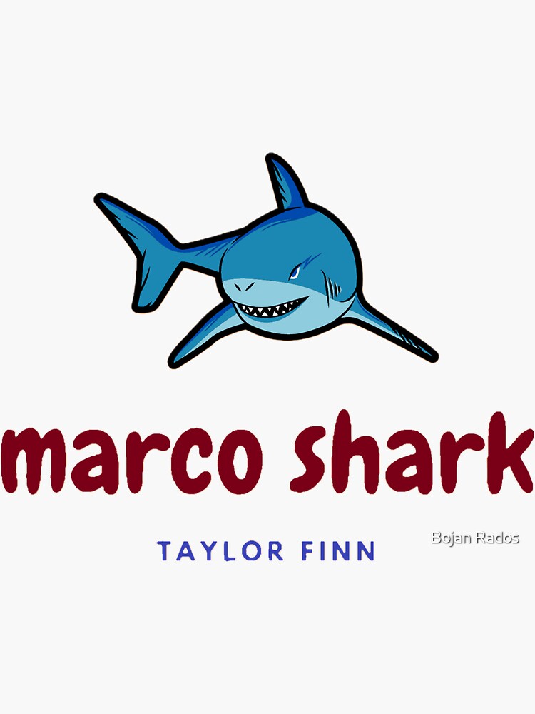 "Marco Shark" Sticker for Sale by Bole12345 | Redbubble