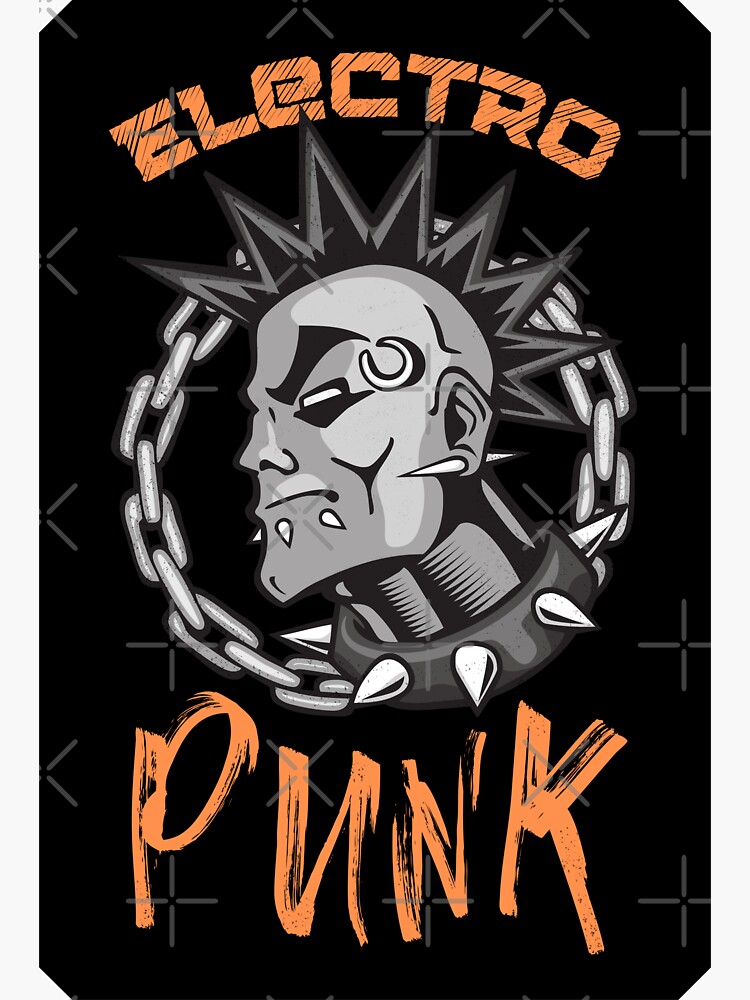 "ElectroPunk" Sticker for Sale by EBM-Gear | Redbubble