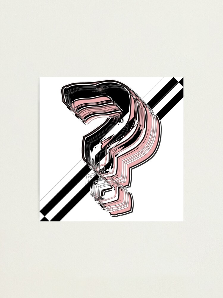 Lámina fotográfica «Cambio de signo de interrogación de monograma» de leobrix | Redbubble