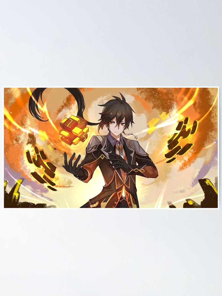 "Genshin Impact №74 Zhongli" Poster by MikadoMur | Redbubble
