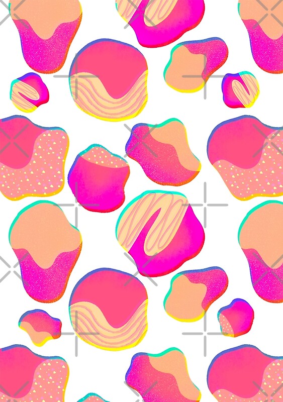 "Electric Abstract Blob Pattern - Pink" by AfuaBDesigns | Redbubble