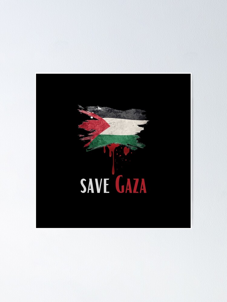 "Save Gaza" Poster for Sale by Pro-disign | Redbubble