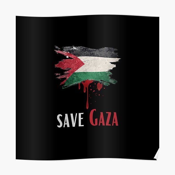 "Save Gaza" Poster for Sale by Pro-disign | Redbubble
