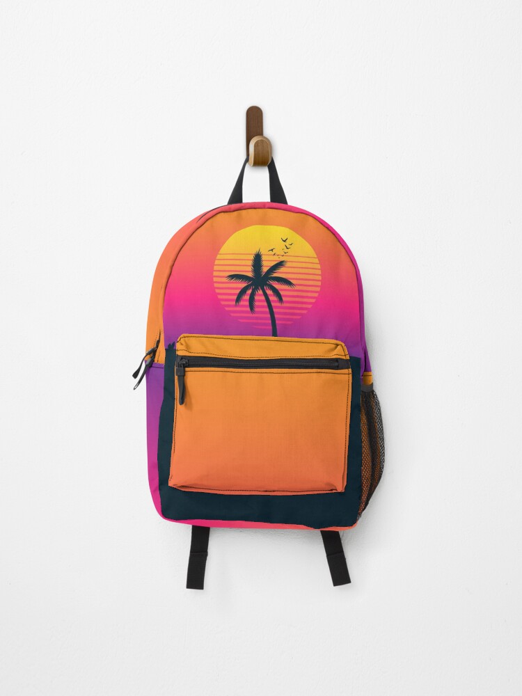 "80's Sunset" Backpack for Sale by ElseWorldDesign | Redbubble